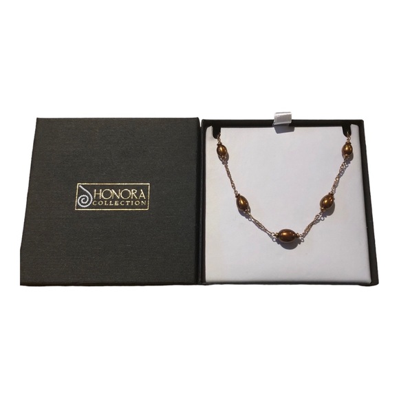 Honora | Jewelry | Honora Bronze Pearl And Rose Gold Tone Metal ...